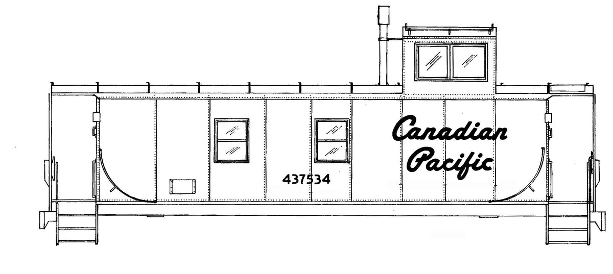 S SCALE CP wood or steel Caboose-script "CANADIAN PACIFIC" circa 1959 ...